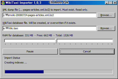 CaN (Computer & Network) Tips :: [WikiTaxi] 위키피디아(Wikipedia)를 통째로 PC에 저장해 활용하기