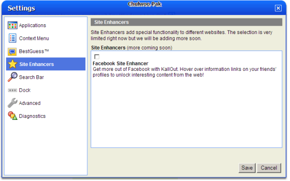 CaN (Computer & Network) Tips :: [KallOut (Beta)] 웹 브라우저와 MS Office에 통합되는 정보 검색 기능 지원 프로그램