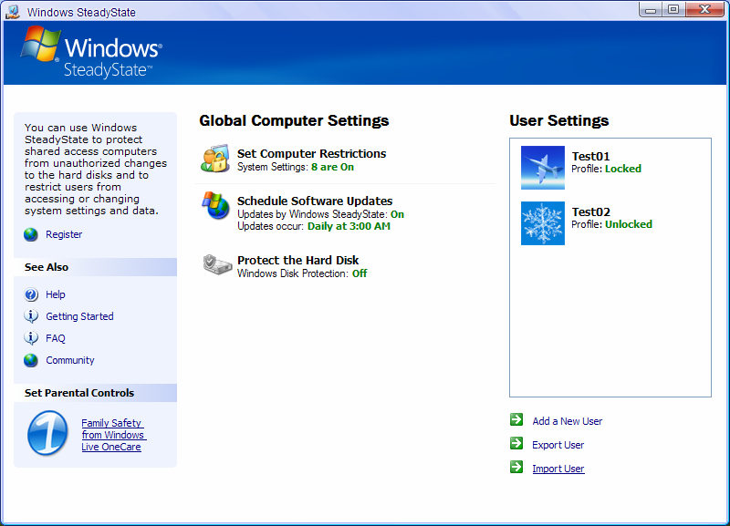 CaN (Computer & Network) Tips :: [Windows SteadyState 2.5] 집에 있는 PC도 학교 전산실 PC처럼 부팅하면 이전 상태로 복원해 보자