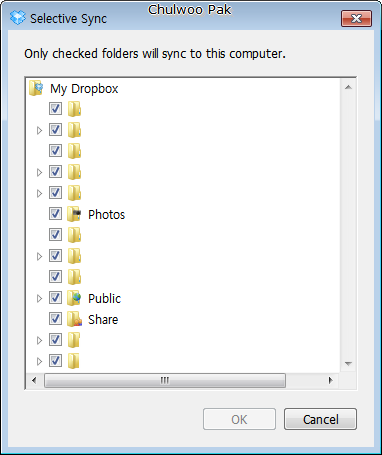 CaN (Computer & Network) Tips :: 동기화하는 폴더를 선택할 수 있게 된 Dropbox