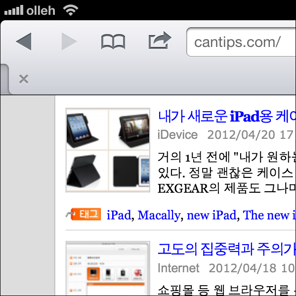 CaN (Computer & Network) Tips :: 헌 아이패드와 뉴 아이패드 해상도 비교 이미지 몇 개