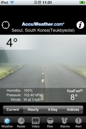CaN (Computer & Network) Tips :: [아이팟 터치용 날씨 프로그램] AccuWeather.com vs. The Weather Channel